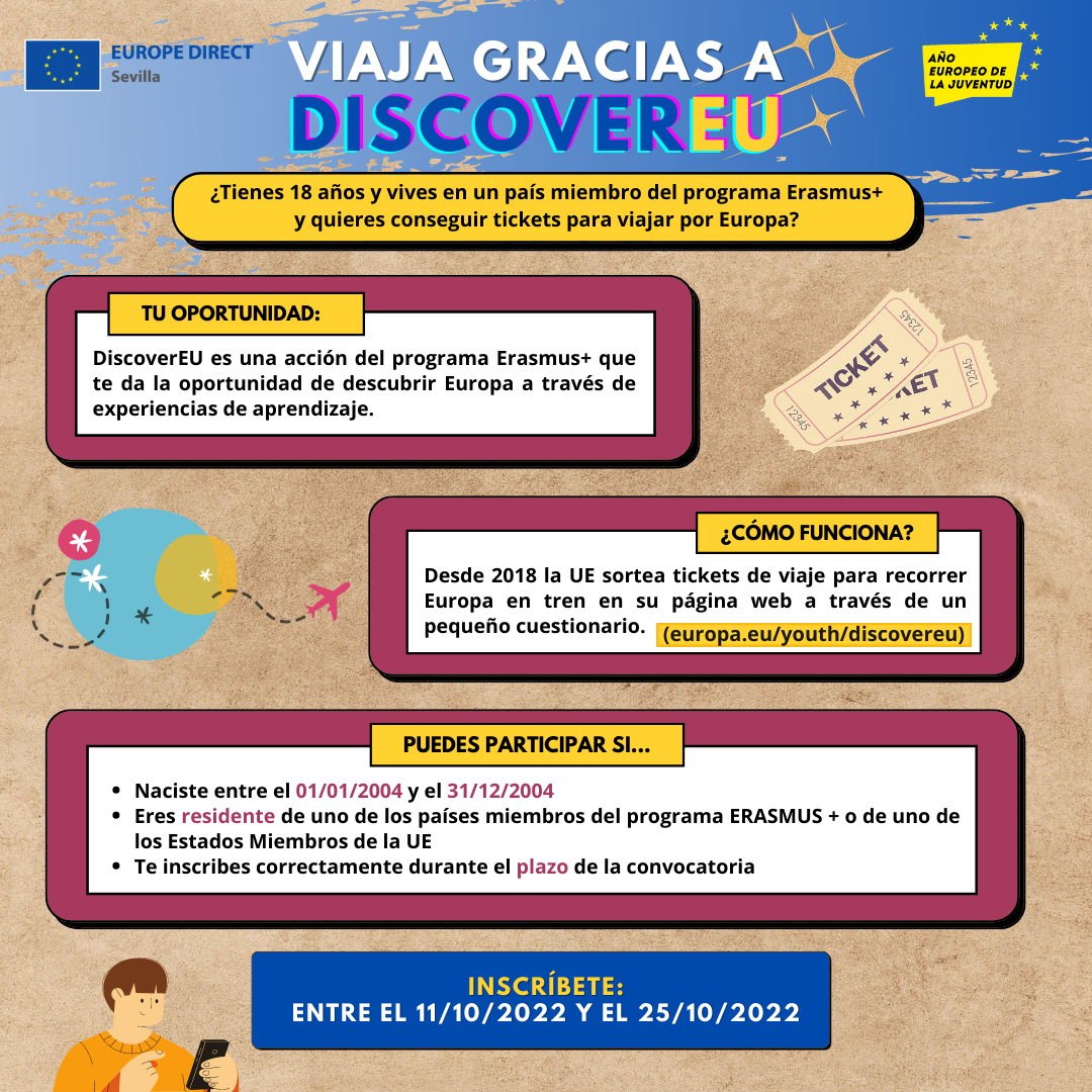 Viaja con DiscoverEU - Europe Direct Sevilla